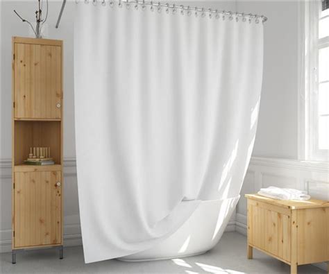 موکاپ پرده وان حمام یا پرده دوش حمام با قفسه چوبی طرح ماکت لایه باز عکس با کیفیت و وکتور لایه