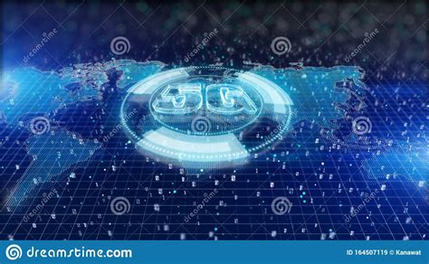 Hud 5g Connectivity Of Digital Data And Conceptual Futuristic Information Of Internet Of Things