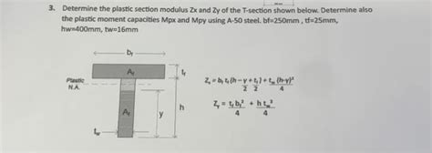 Solved Determine The Plastic Section Modulus Zx And Zy Of
