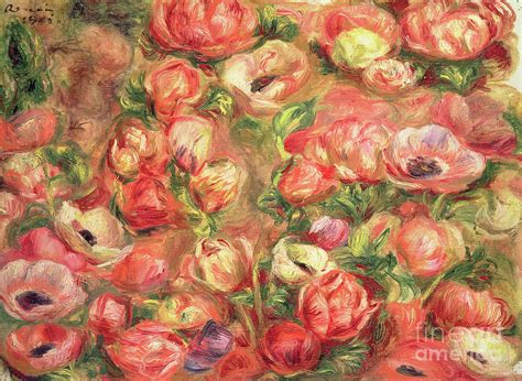 Bed Of Anemones 1901 By Renoir Painting By Pierre Auguste Renoir Pixels