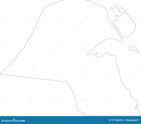 Kuwait Outline Map Stock Illustration Illustration Of Sketch 317468204