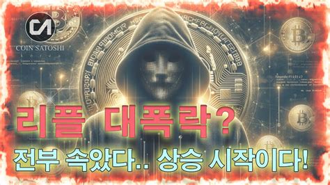 리플 대 폭락 전부 속고 계십니다 상승 시작입니다 코인 코인뉴스 시바이누코인 리플 비트코인 코인추천 경제적
