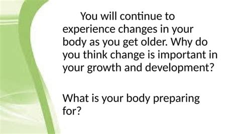 Development Of Secondary Sex Characteristicspptx