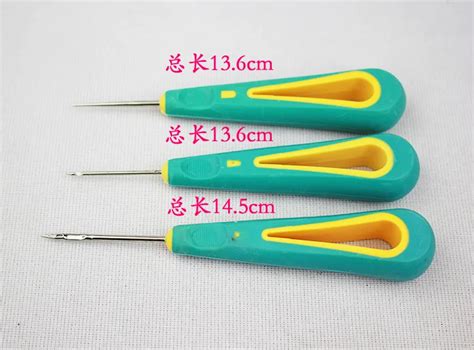 플라스틱 손잡이 둥근 구멍 스트레이트 바늘 크로셰 뜨개질 후크 송곳 신발 및 가방 구멍 Diy 수제 가죽 도구 콘 수리 바늘