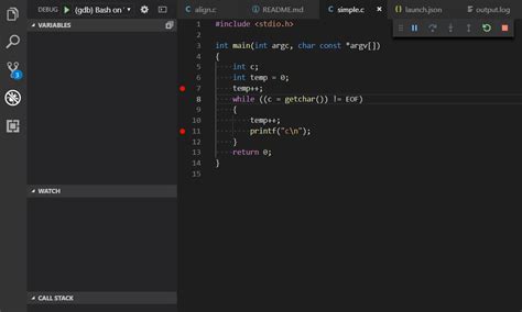 The Debugger Sometimes Show No Response When I Debug A C Program With