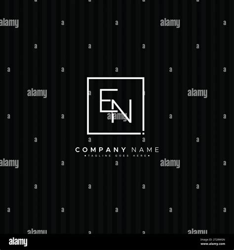 Creative Logo For Initials En In Monogram Style Vector Template For Initial Letter E And N