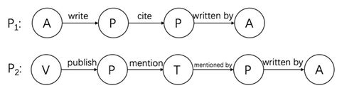 meta path examples for dblp hin in fig 1 download scientific diagram