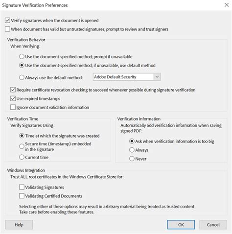 Validating Digital Signatures Adobe Acrobat
