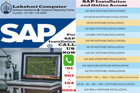 sap installation in bangalore software installation lakshmi computer