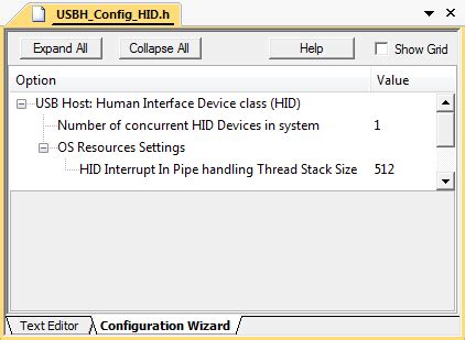USB Component Configuration
