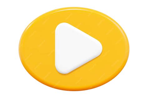 Premium Vector 3d Yellow Play Button Icon Symbol To Watch Tv Video