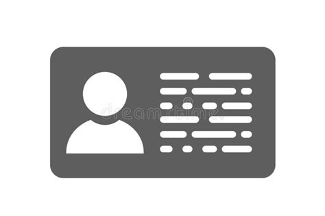 Identification Card With Verified Check Mark Id Card Verification Badge Profile Icon Stock