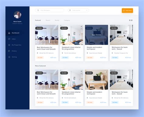 Dashboard Workspace Finder On Behance