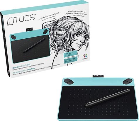 Best Buy: Wacom Intuos Draw Small Pen Tablet Mint Blue CTL490DB