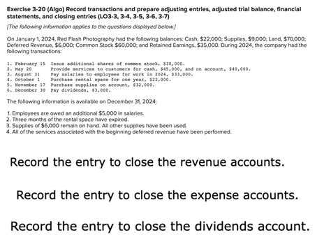Solved Exercise 3 20 Algo Record Transactions And Prepare