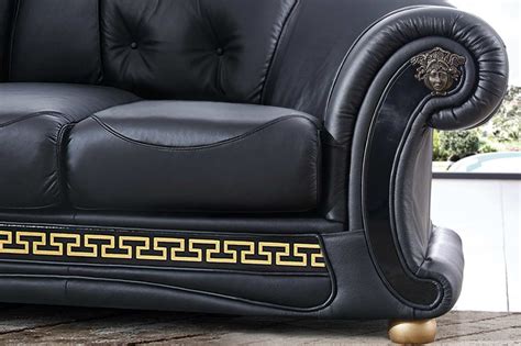 Кожаный угловой диван Versace, цвет 19# | Кожаная мягкая мебель, Диваны ...