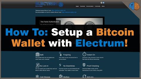 How To Setup A Bitcoin Wallet With Electrum Youtube
