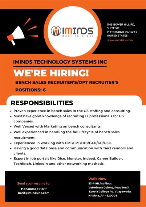 Teja Sai Meduri On Linkedin Hiring Experienced Sales Managers Experience 5year Location On