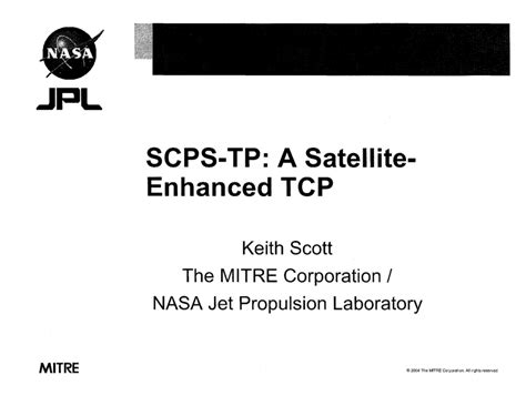 PDF SCPS TP A Satellite Enhanced TCP