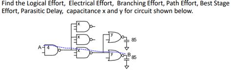 Solved Find The Logical Effort Electrical Effort Branching