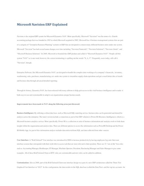 Ppt Microsoft Navision Erp Explained Powerpoint Presentation Free Download Id 9765464