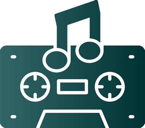Cassette Glyph Gradient Icon 43634605 Vector Art At Vecteezy