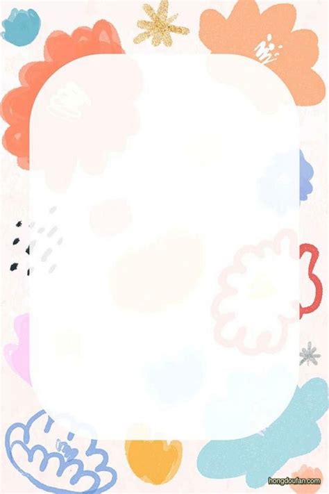 10个卡通空白纸张ppt背景图片下载 红豆饭小学生简笔画大全