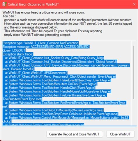 When The Client Fails To Connect To The Ups Because Of Access Denied It Then Also Fails To