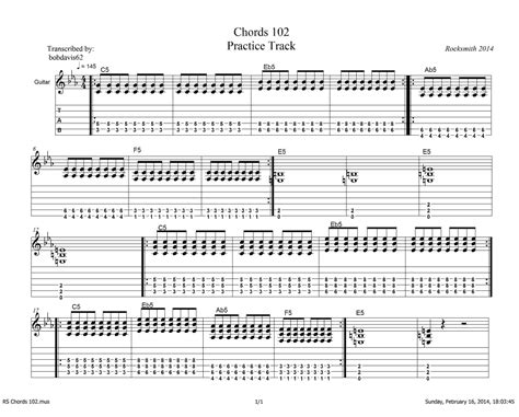 Rocksmith Guitar Chord