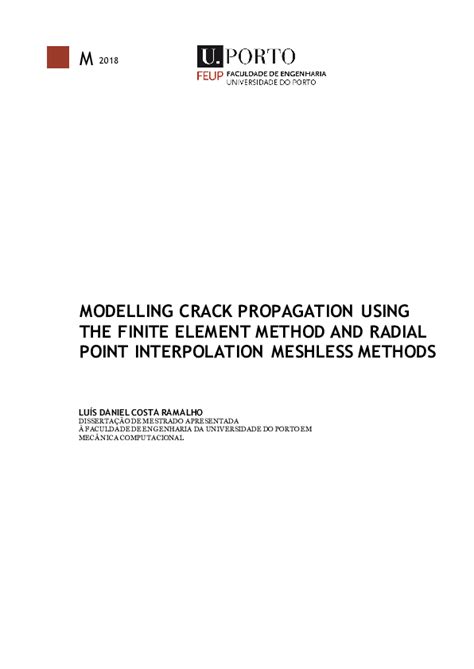 Pdf Modelling Crack Propagation Using The Finite Element Method And