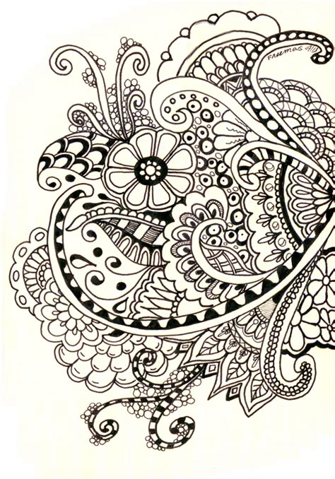 Henna Patterns On Paper