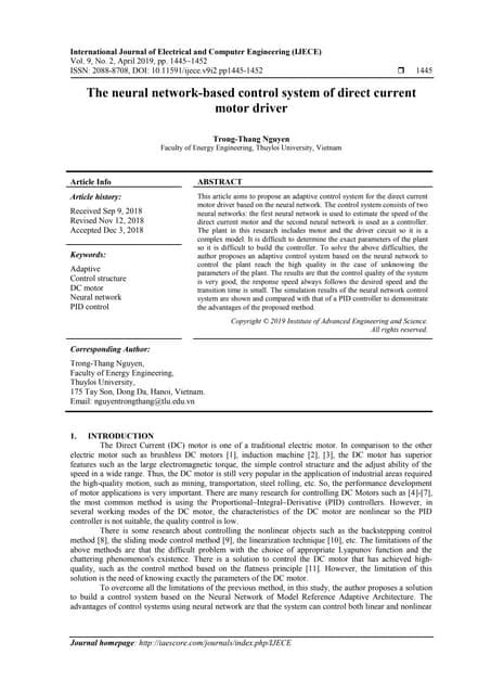 Comparison Of Dc Motor Speed Control Performance Using Fuzzy Logic And Model Predictive Control