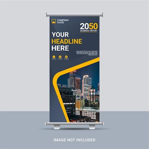 비즈니스 롤업 배너 디자인 서식 파일 프리미엄 벡터