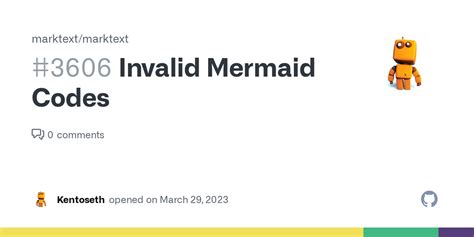 Invalid Mermaid Codes · Issue 3606 · Marktextmarktext · Github