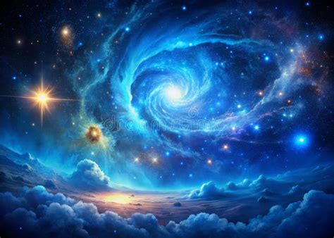 Stunning Cosmic Blue Nebula Banner A Captivating Abstract Background