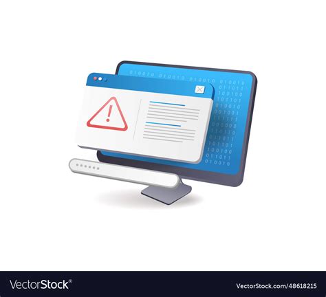 hacker malware attack warning royalty free vector image