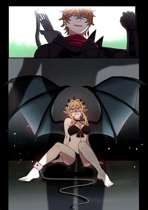 Lumine And Tartaglia Genshin Impact Drawn By Fuchsia Danbooru