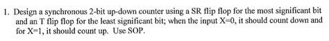 Solved 1 Design A Synchronous 2 Bit Up Down Counter Using A
