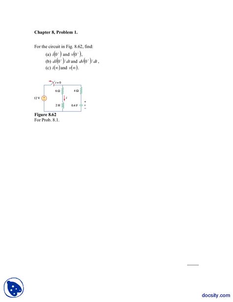 Chapter 08 Electrical Circuit Analysis Problem Solutions Docsity