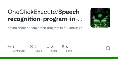 GitHub OneClickExecute Speech Recognition Program In C Language Offline Speech Recognition