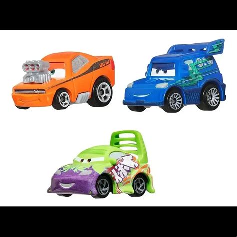 Disney Pixar Cars Mini Racers Pack Dj Snot Rod Y Wingo