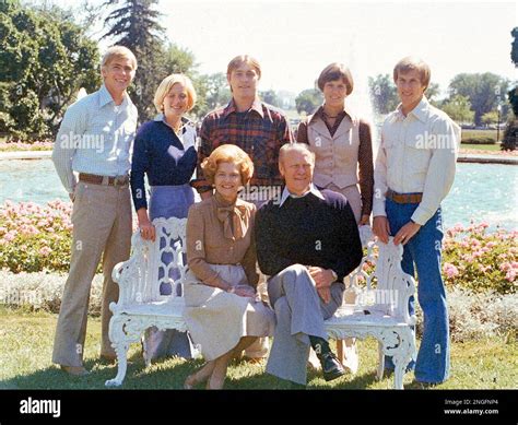 U S President Gerald Ford And First Lady Betty Ford Seated Pose With