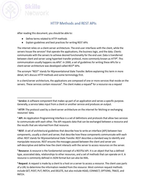 Methods And Rest Apis Pdf Representational State Transfer