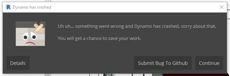 Crash Report From Dynamo 2 6 1 8786 Issue 11511 DynamoDS Dynamo