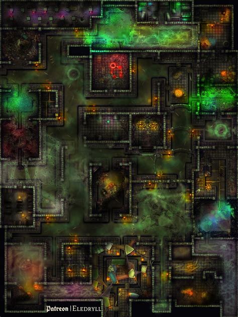 Sprawling City Sewers 42x56 4k Gridless Rdndmaps