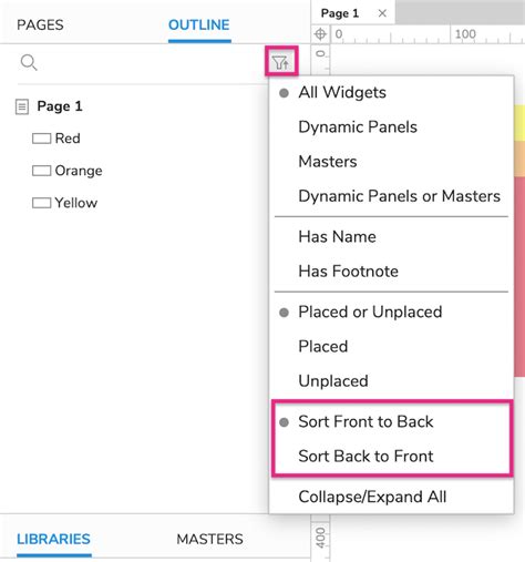 Organizing Widgets · Axure Docs