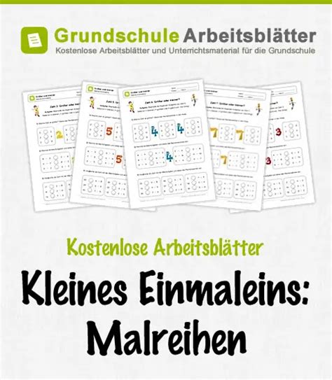 Einmaleins Malreihen Kostenlose Arbeitsblätter