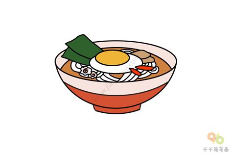 美味的拉面简笔画怎么画 主食简笔画