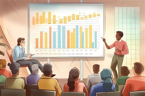Premium Ai Image Person Presenting And Evaluating Data Chart