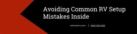 Avoiding Common RV Setup Mistakes Inside Southaven RV Marine Mississippi